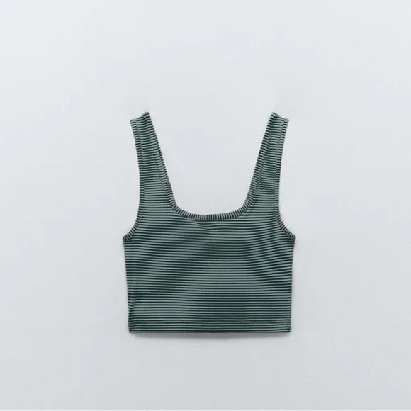Zara | Tops | Nwt Zara Striped Tank Cropped | Poshmark